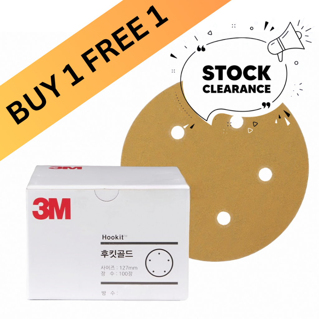 3M 5 Inch 6 Holes Round SandPaper Gold Disc Sandpaper Abrasive Auto ...