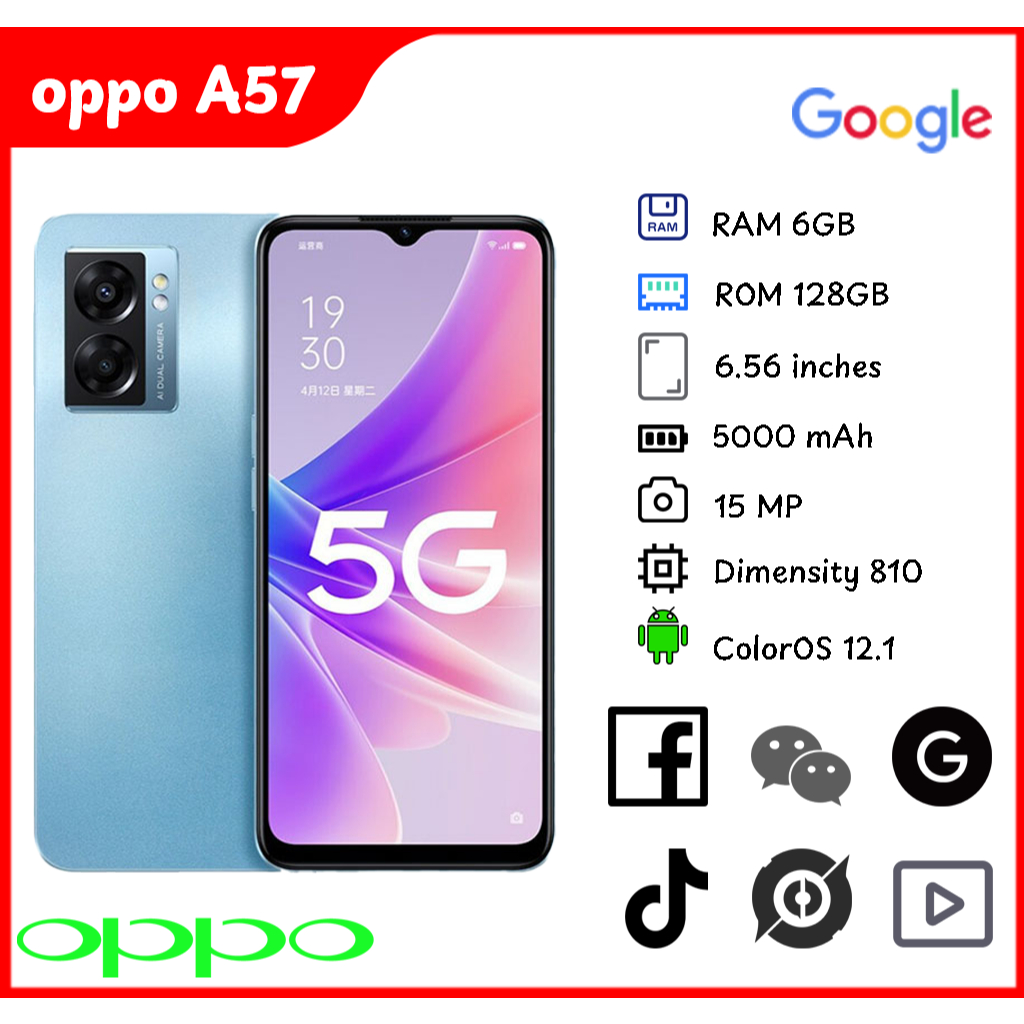 oppo A57 8gb+256gb phone Original Malaysia Set Local warranty for one ...