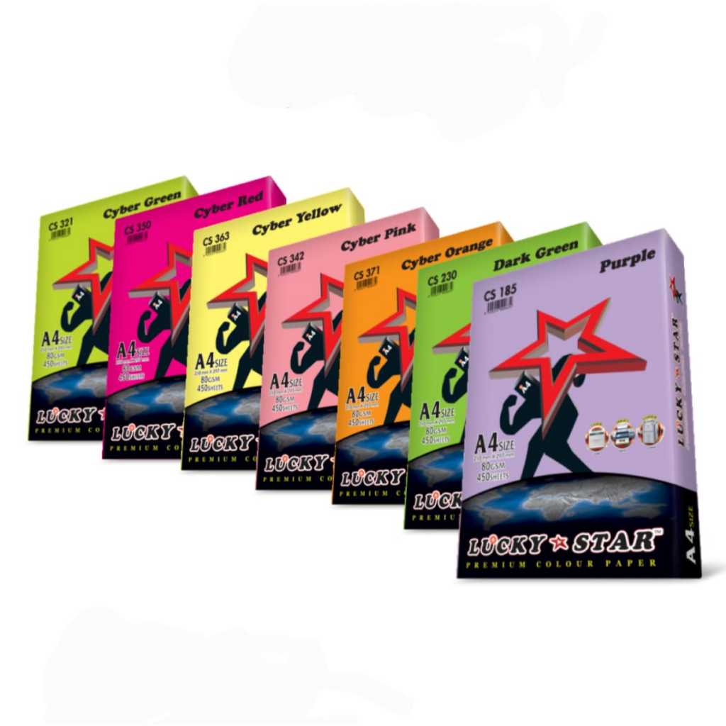 A4 80gsm Color Paper | Light Color | Cyber Color Paper | Fluorecent ...