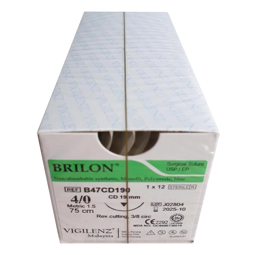 Vigilenz Brilon® Blue USP 3/0 & USP 4/0 Suture (Box of12 Pcs) | Shopee ...
