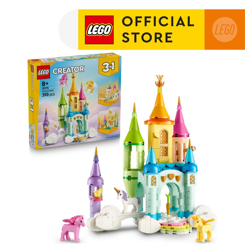 LEGO Creator 3in1 31175 Unicorn Castle (390 Pieces) | Shopee Malaysia