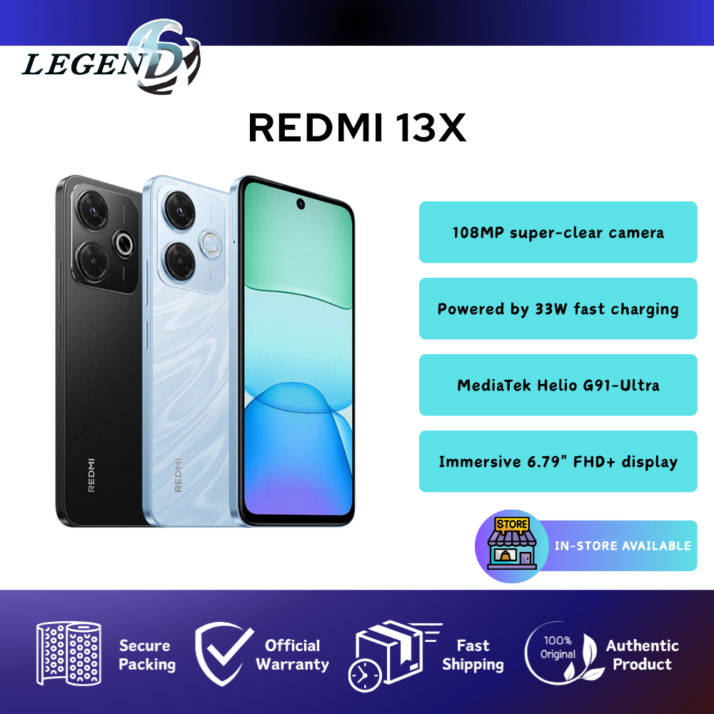 [NEW SET] REDMI 13x (8GB+256GB) 108MP super-clear camera | 33W fast ...