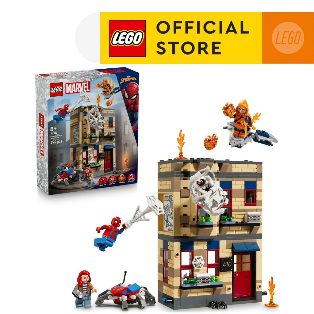 LEGO Super Heroes Marvel 76317 Peter Parker’s Apartment (394 Pieces ...