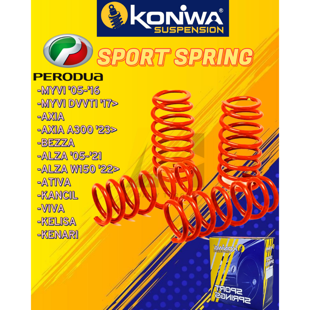 SPORT SPRING KONIWA PERODUA KANCIL/ AXIA/ BEZZA / MYVI/ ALZA/ KENARI ...