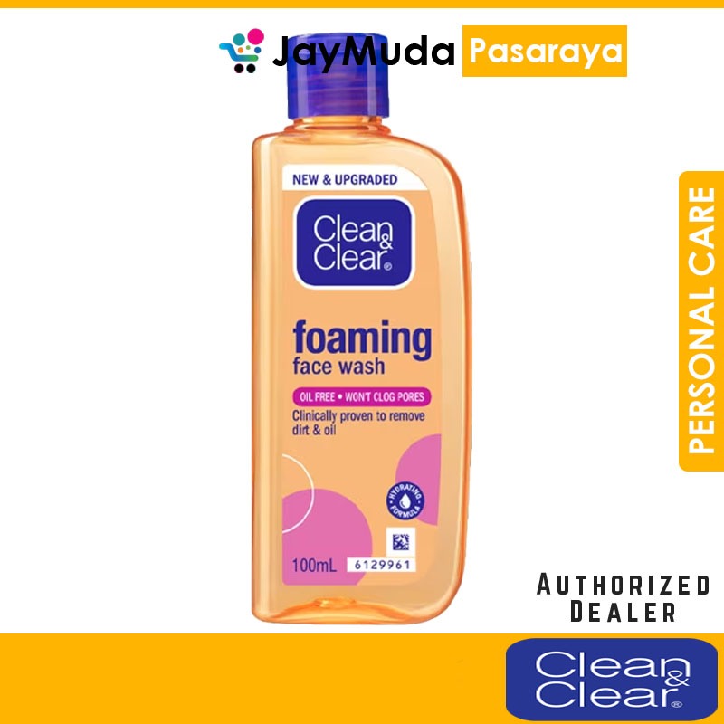 Clean Clear Foaming Face Wash 100ml Oil Free Won't Clog Pores ...