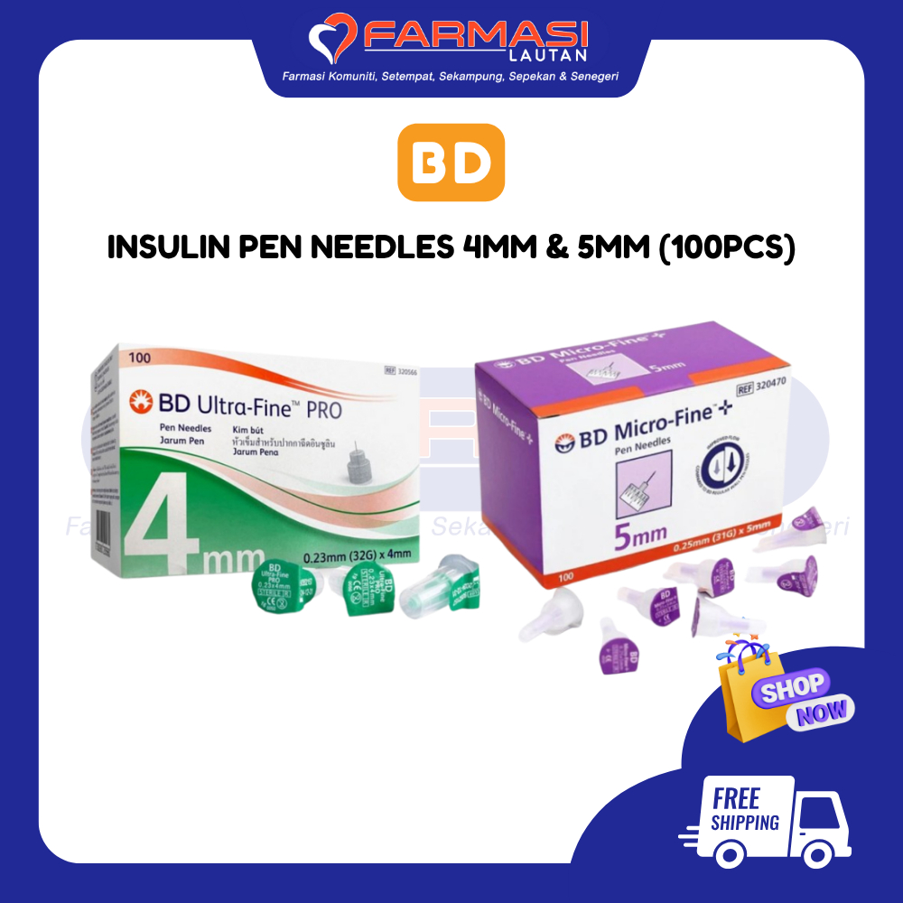BD INSULIN PEN NEEDLES 100'S - 4MM | 5MM | Shopee Malaysia