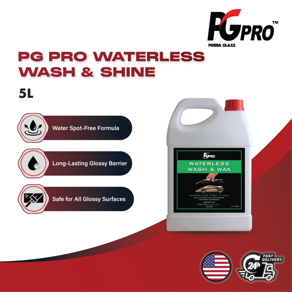 Perma Glass PG Pro Waterless Wash & Shine (5L) | No Water Needed, High ...