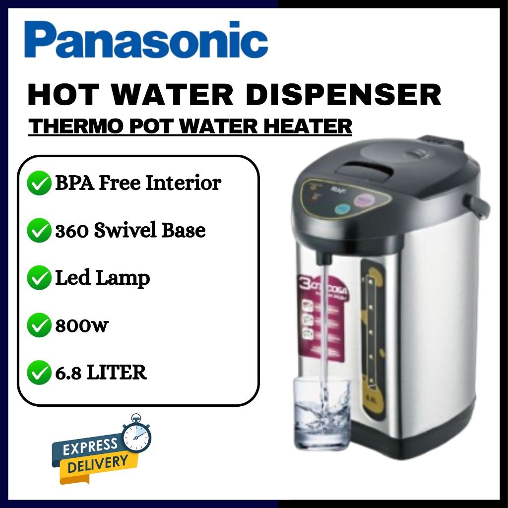 PANASONIC Pemanas Air Panas Thermo Pot 6.0L Thermo Flask PTF-6000 Auto ...