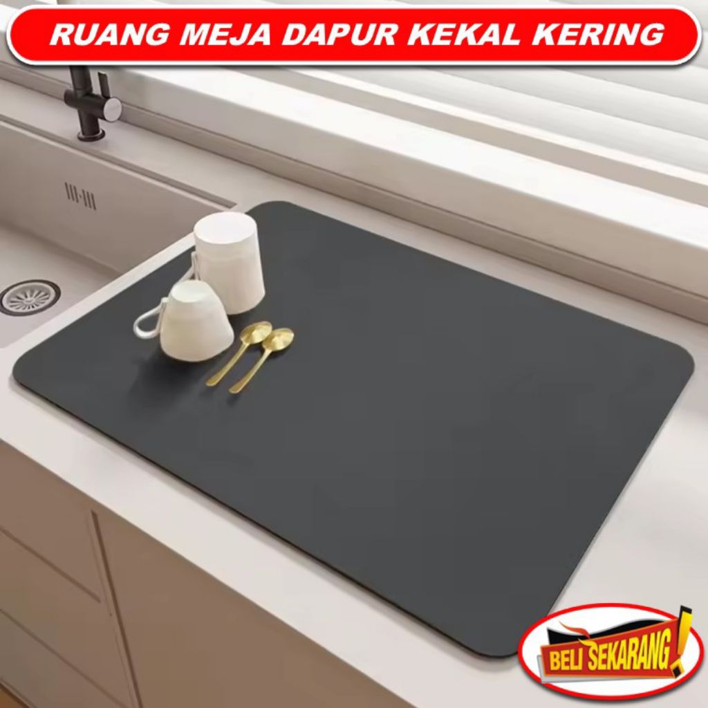 Tikar Penyerap Air Dapur Diatomite Lembut | Pelapik Kaunter Sinki Cepat ...