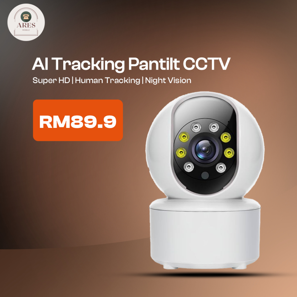 AI CCTV Camera 3MP 2.4GHZ WiFi CCTV | Super HD | Human Tracking | Night ...
