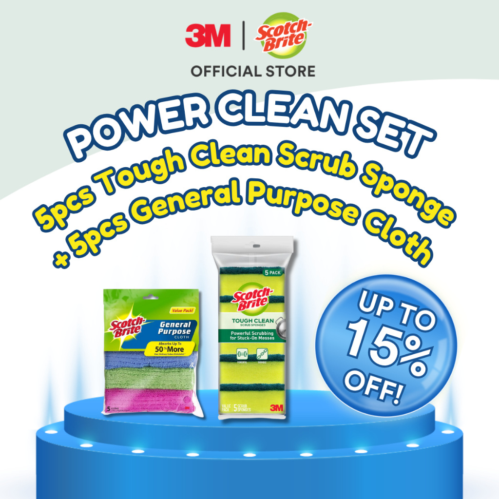 [Super Deals - Power Clean Set] 3M™ Scotch-Brite® General Purpose Cloth ...