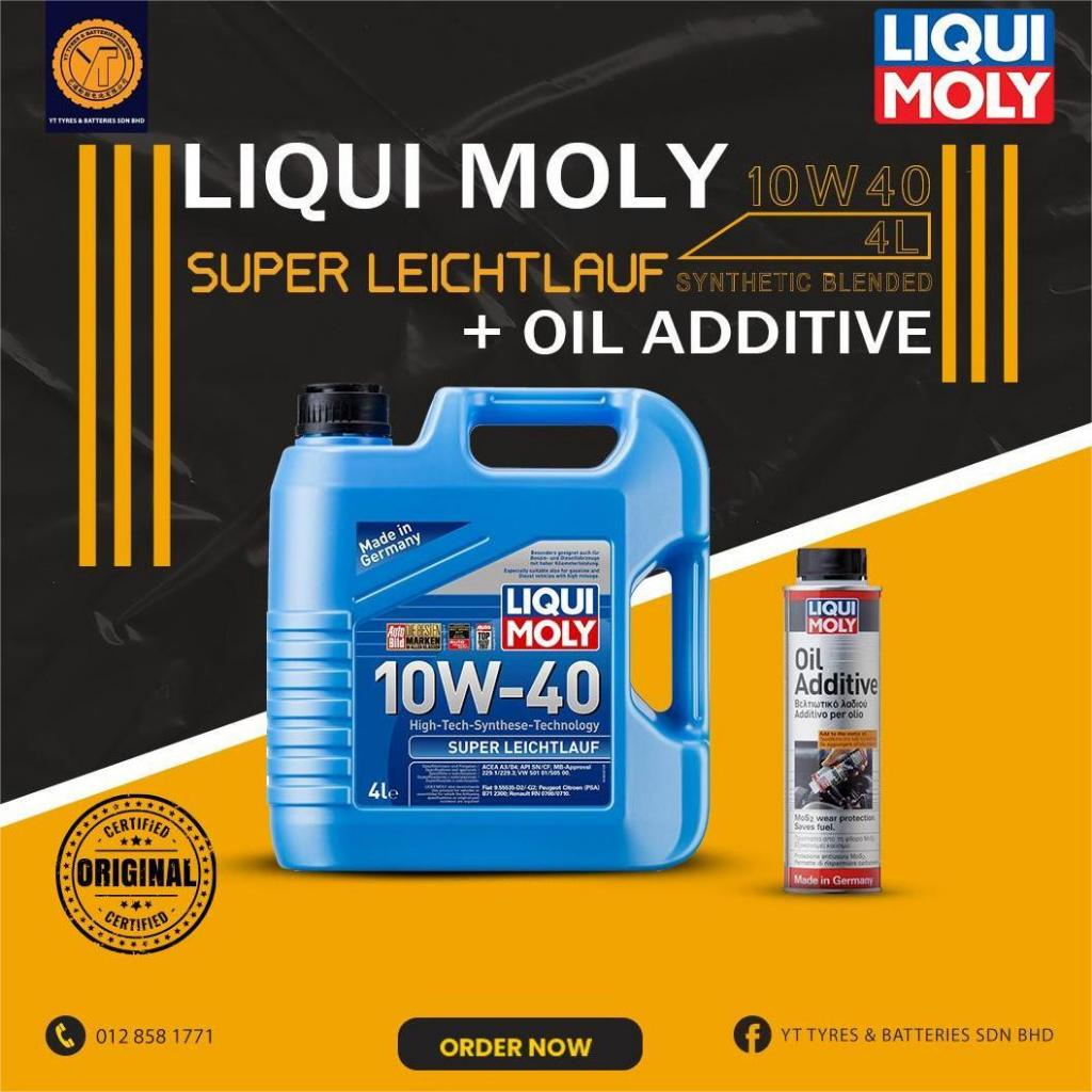 10W40 LIQUI MOLY SUPER LEICHTLAUF 4L (7000KM)/LIQUI MOLY OIL ADDITIVE ...