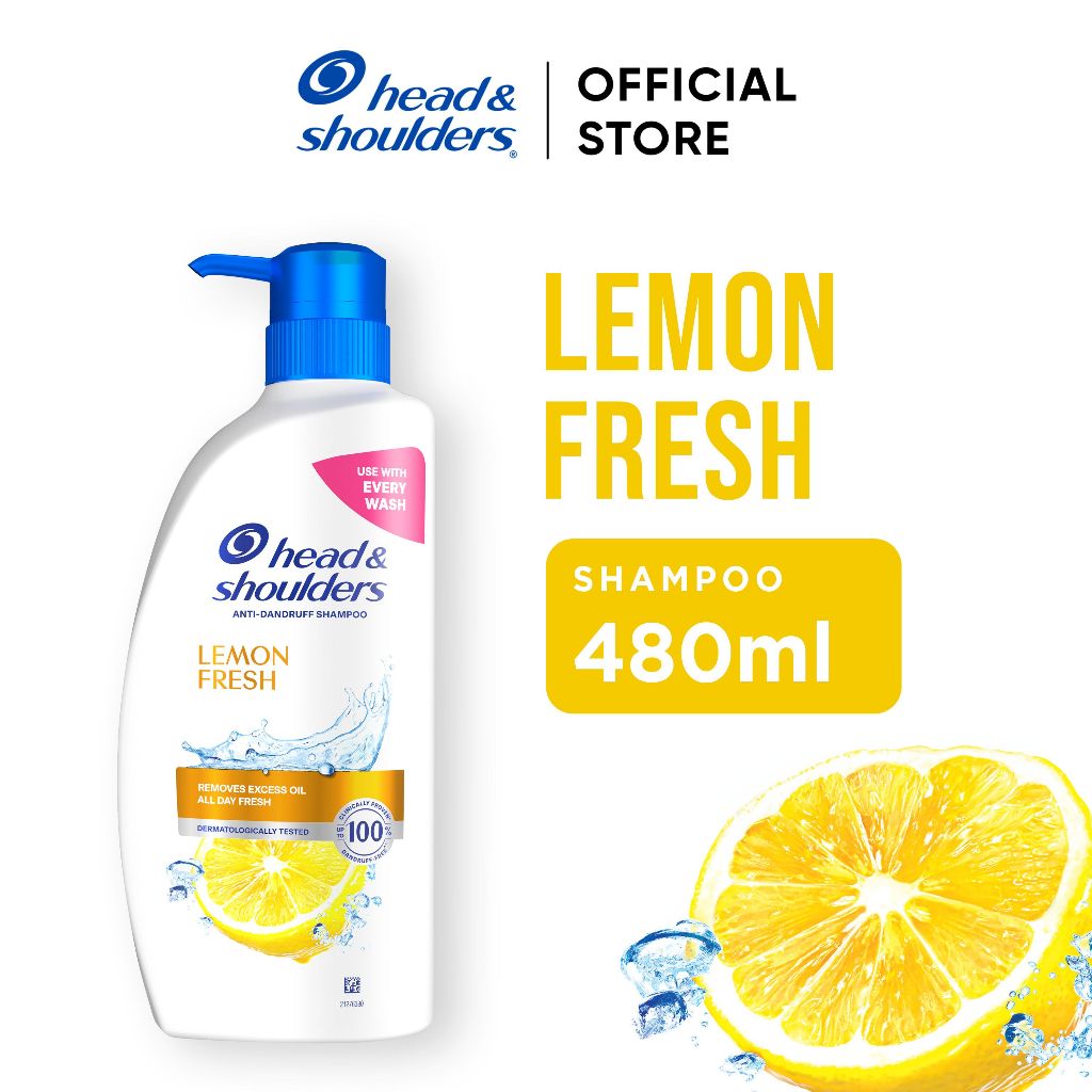 Head and Shoulders Lemon Fresh + Anti Dandruff Shampoo (480ml) | Shopee ...