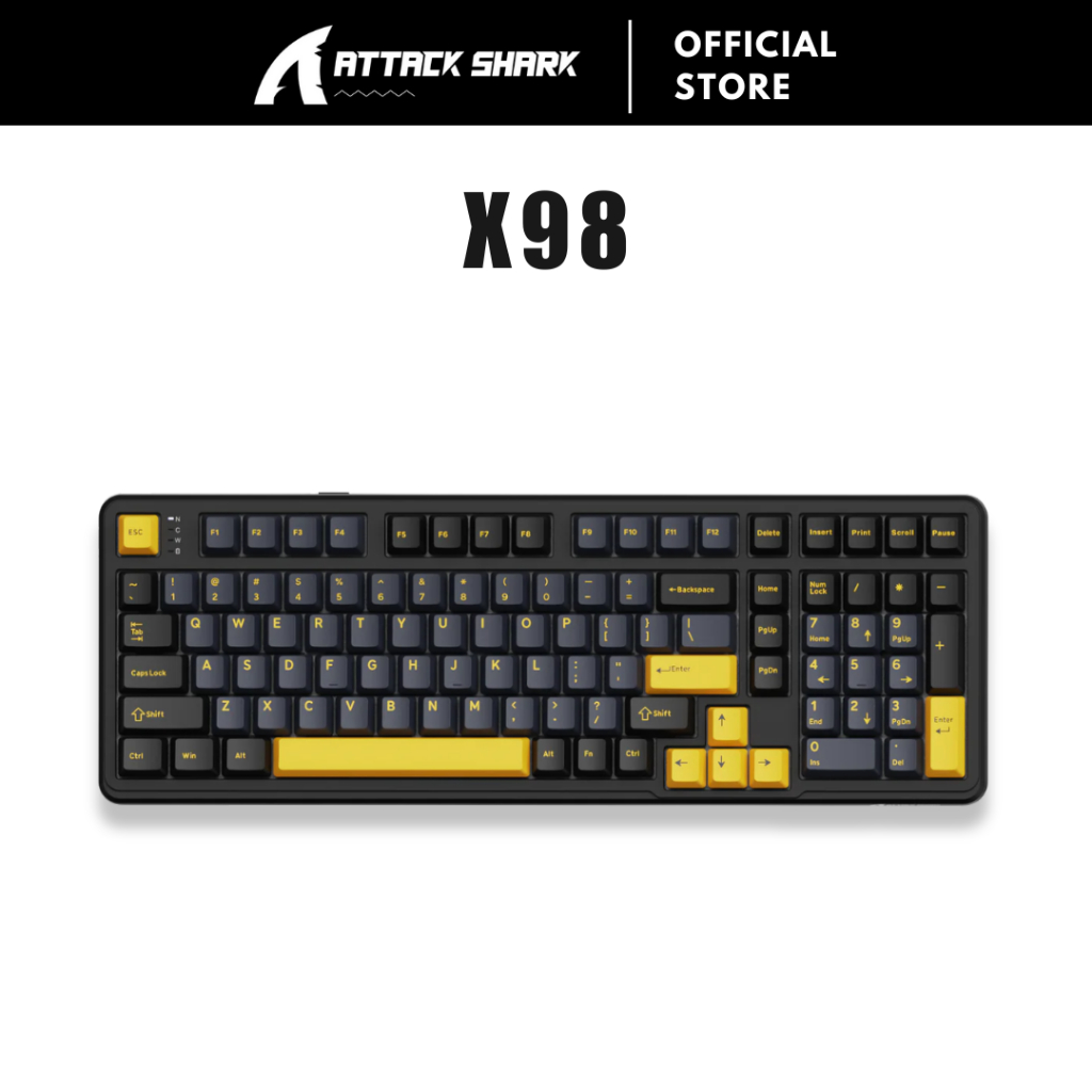 ATTACK SHARK X98 / X98 PRO 100% Wireless Mechanical Keyboard TFT Color ...