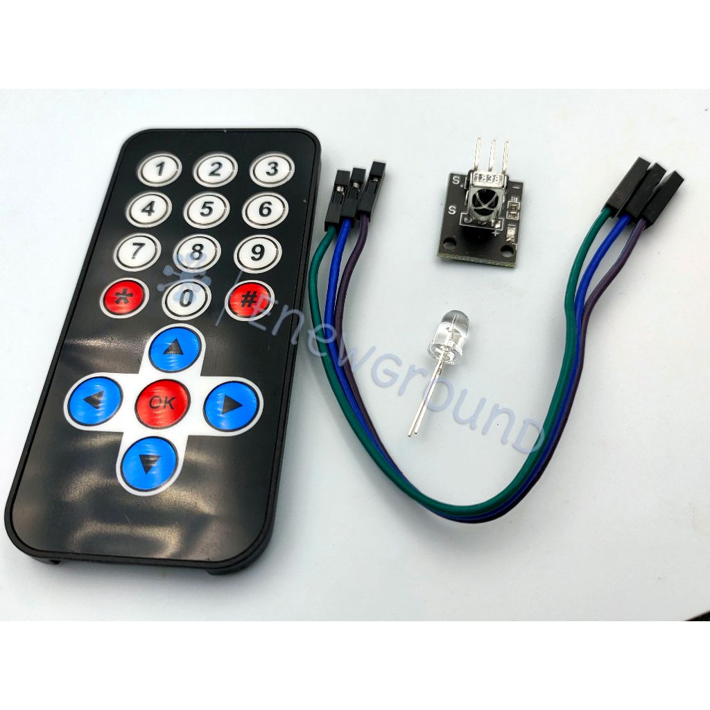 Infrared remote control kits with receiver (HX1838, 38 kHz) | Shopee ...