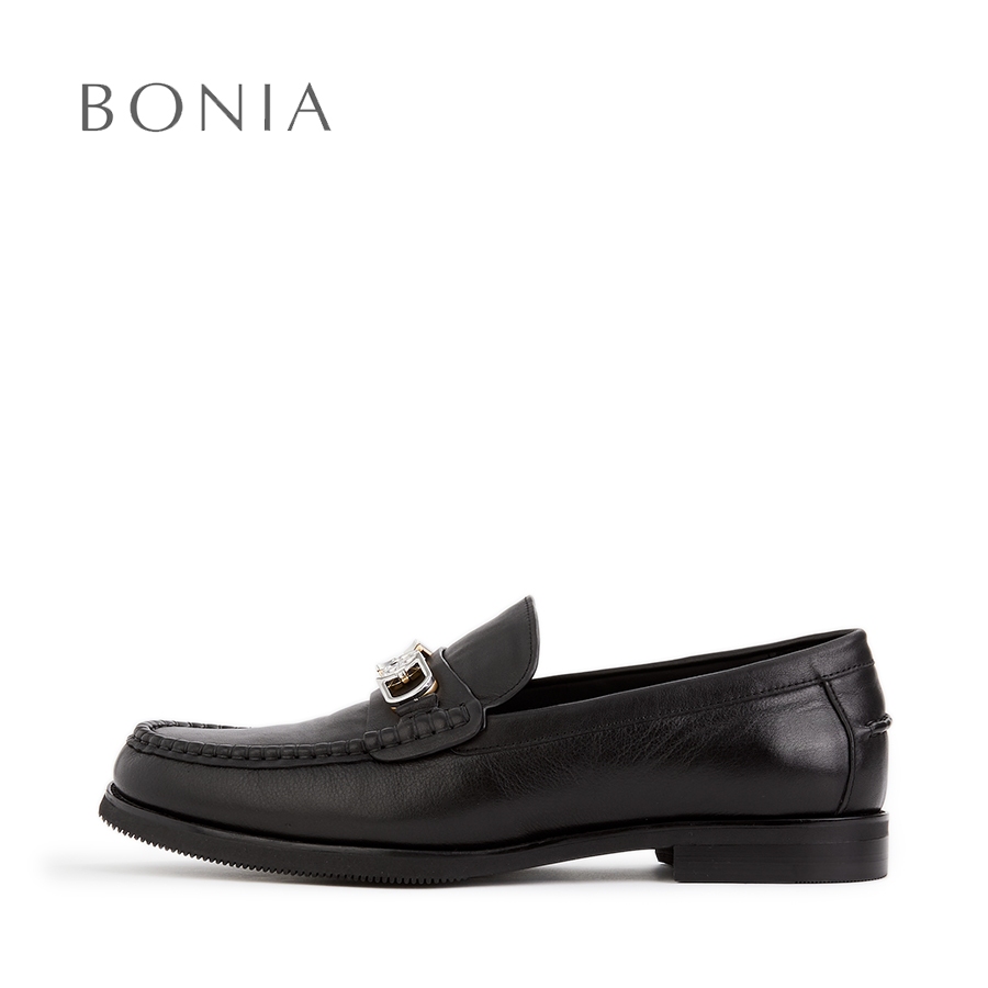 Bonia Black Cheval Horsebit Penny Loafers | Kasut Loafers | Shopee Malaysia
