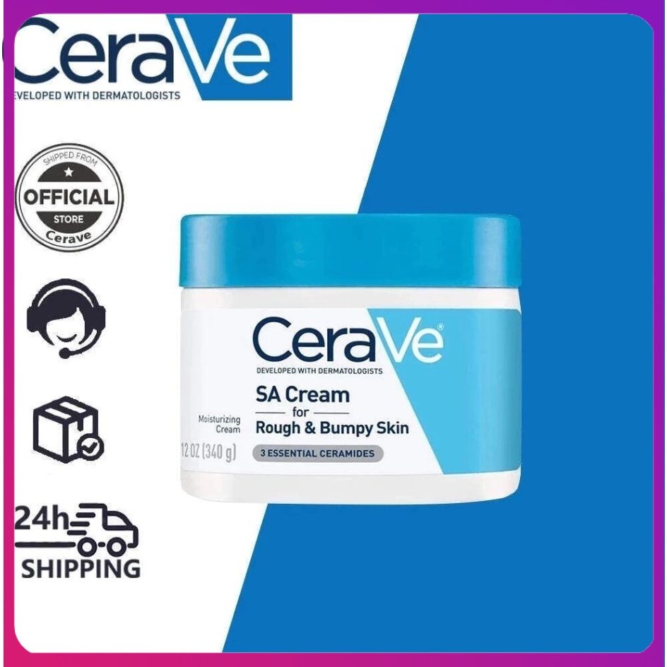 CeraVe SA Smoothing Cream 340g For Dry, Rough, Bumpy Skin Fragrance ...