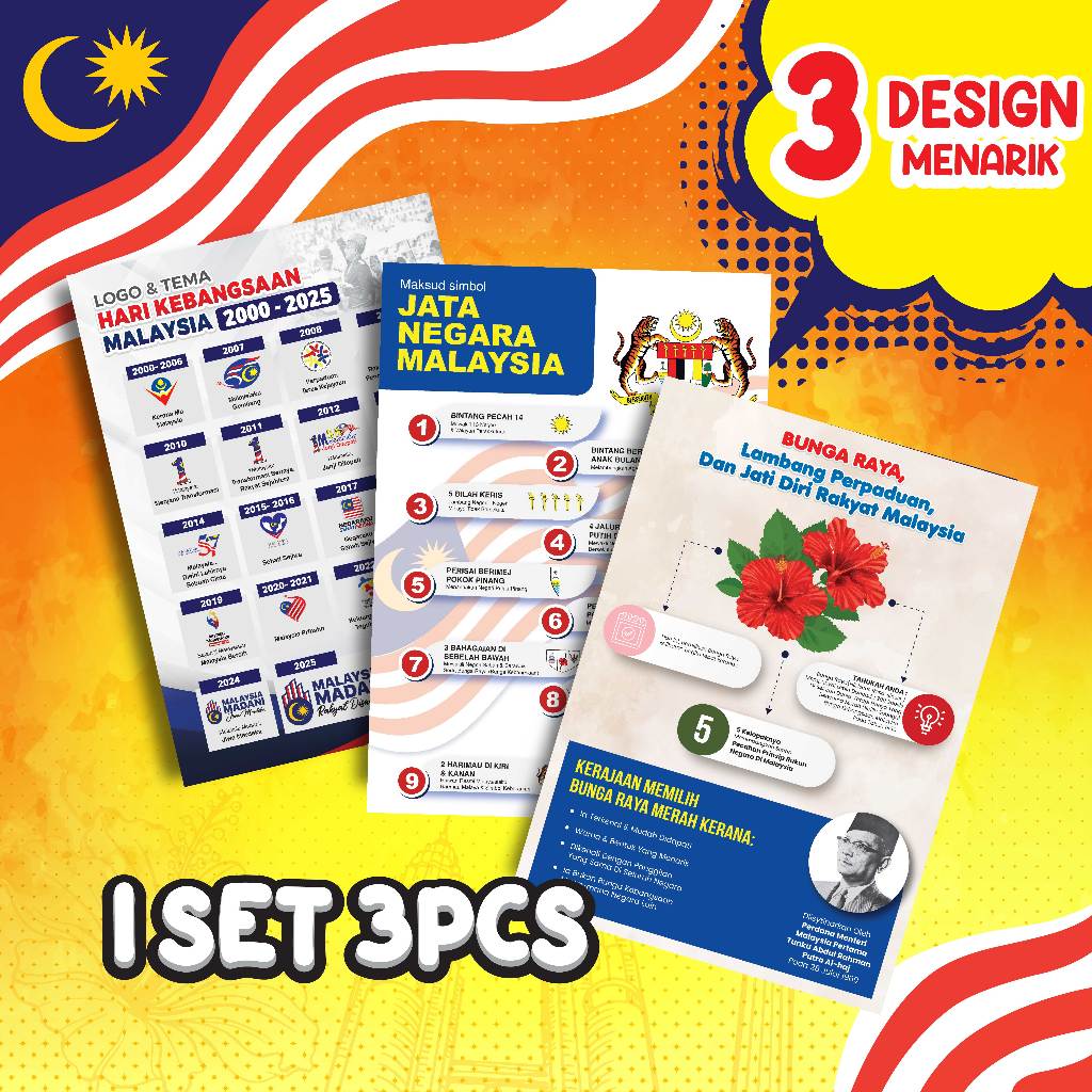 POSTER MERDEKA 2025 - Edisi Patriotik | A3 | 3PCS | PATRIOTIK | Shopee ...