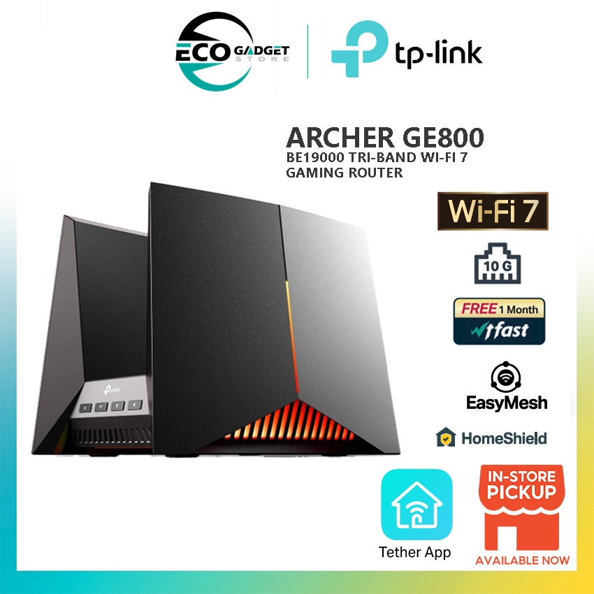 TP-Link Archer GE800 | BE19000 Tri-Band Wi-Fi 7 Gaming Router | Shopee ...