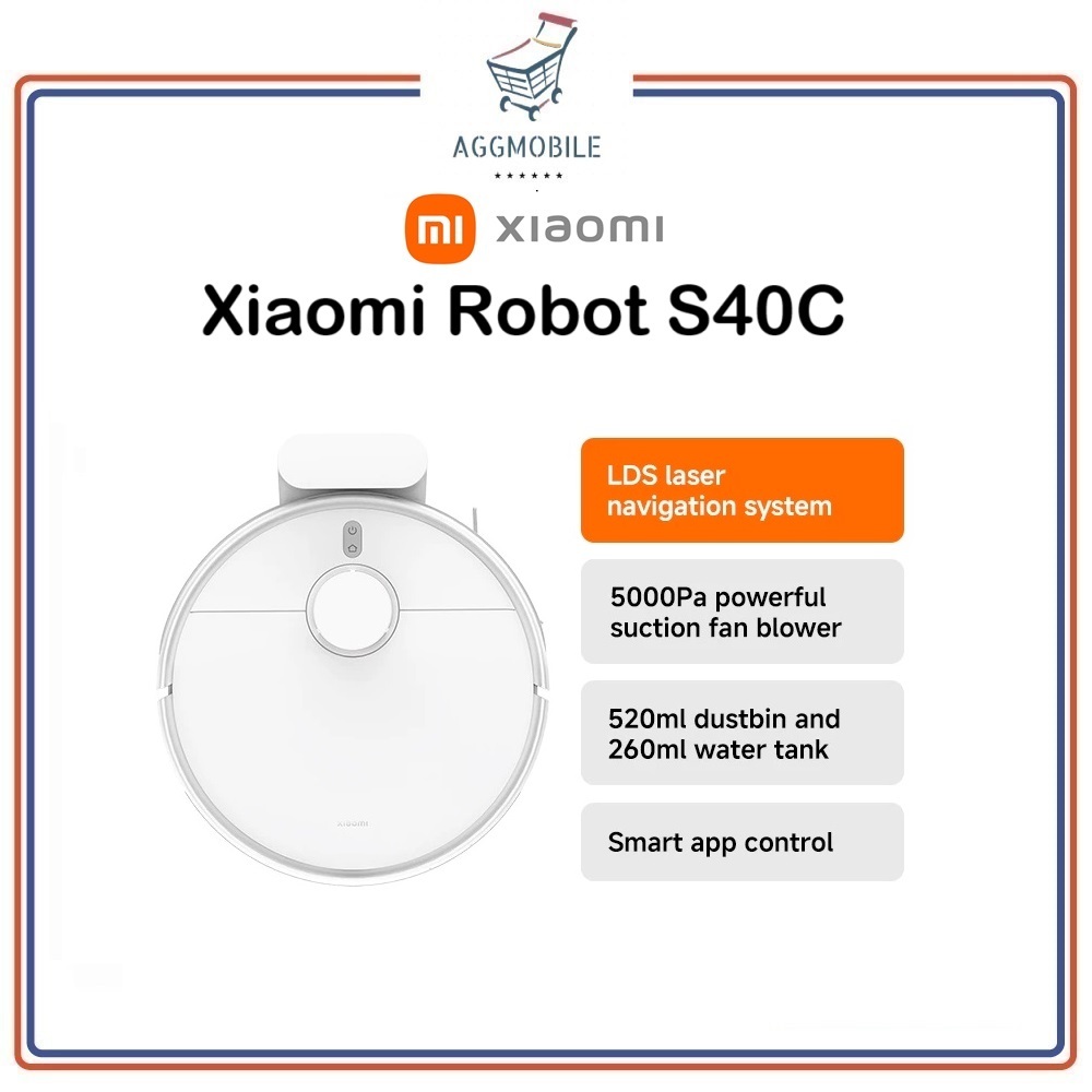 Xiaomi Robot Vacuum S40C (LDS | 5000Pa Suction | App Control | 520ml ...