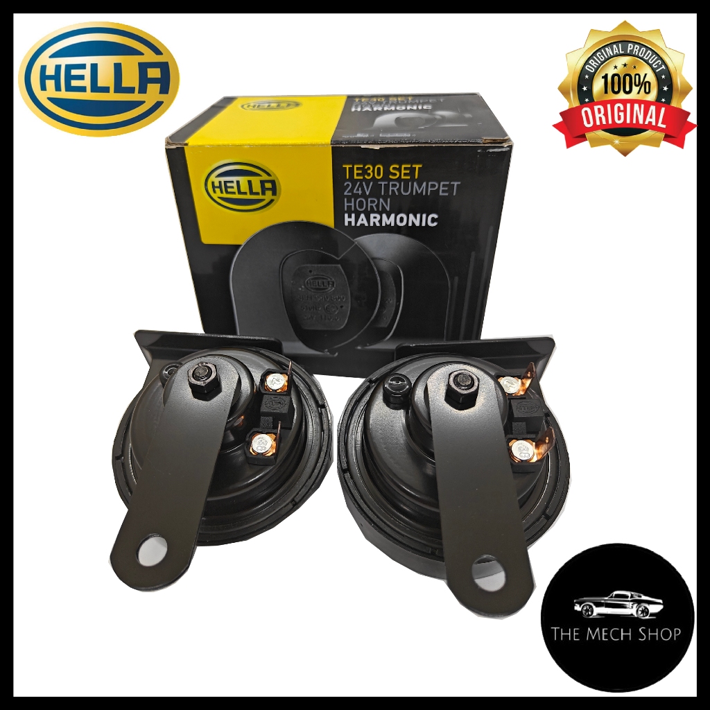 Hella Germany TE30 Waterproof Truck Lorry Black Sleek Trumpet Harmonic ...