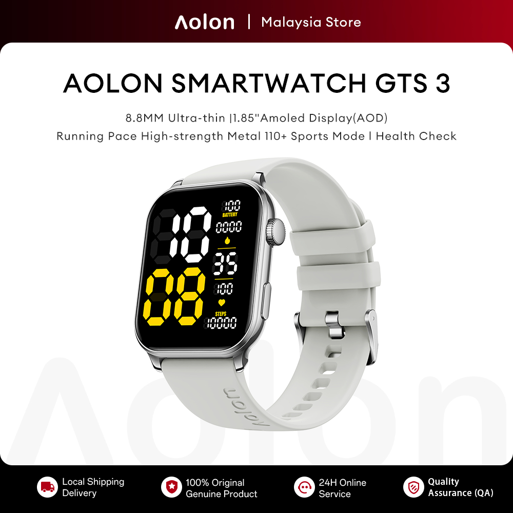 Aolon GTS 3 Smart Watch Original 41mm AMOLED AOD WA Call 100+ Sports ...
