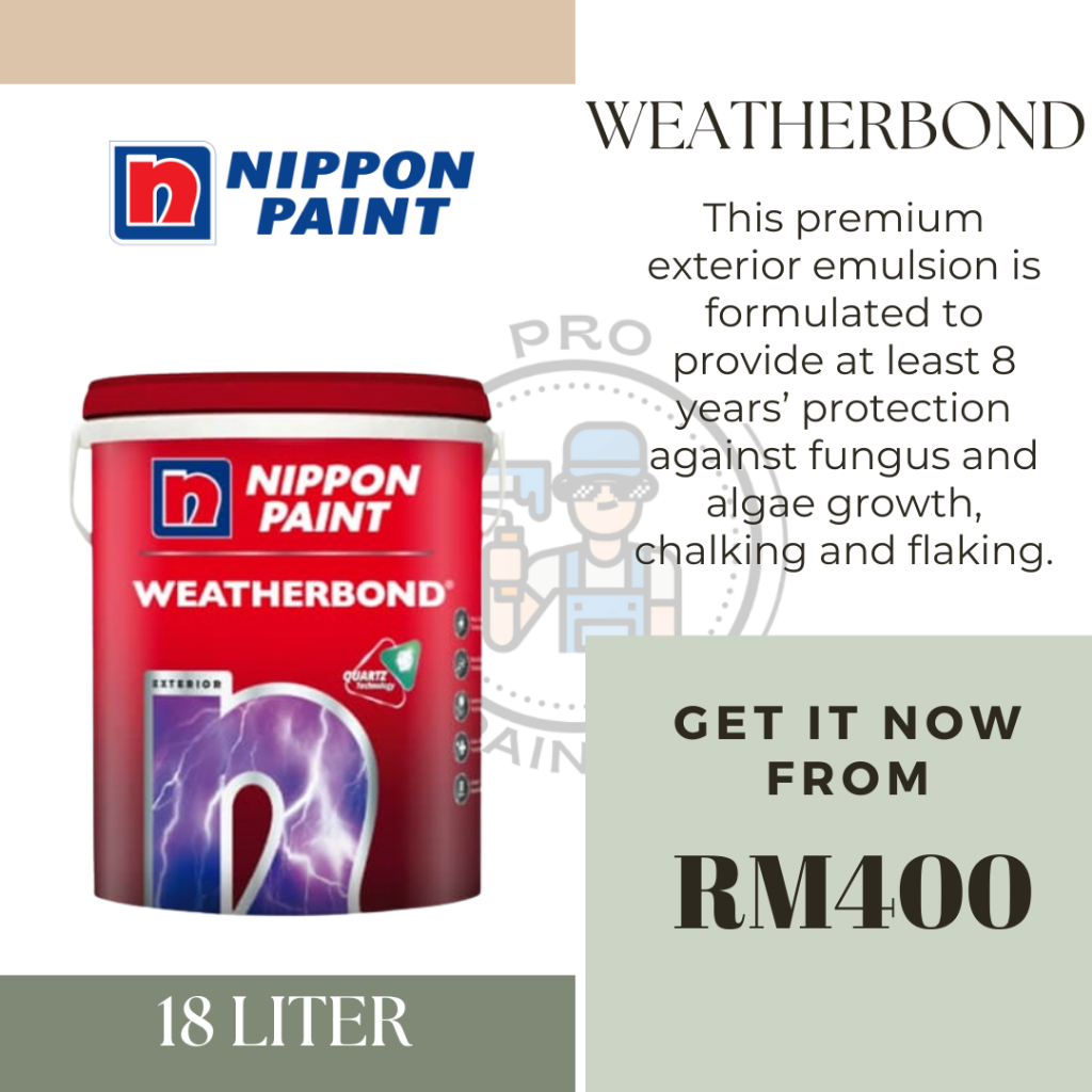 Nippon Weatherbond 18L/20L Exterior Wall Paint Coating - Nippon Paint ...