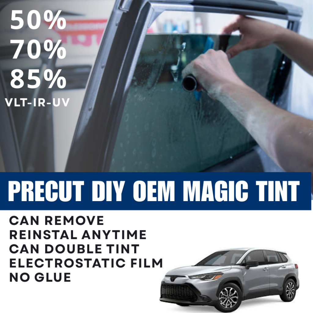 Magic Tint/Magic Tinted Solar Window - Black 50%/70%/85% - for Toyota Cross 2025 (9 window ...