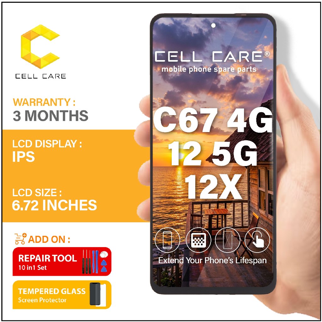 LCD For Realme C67 4G Rmx3890 / Realme 12 5G / Realme 12X India RMX3998 ...