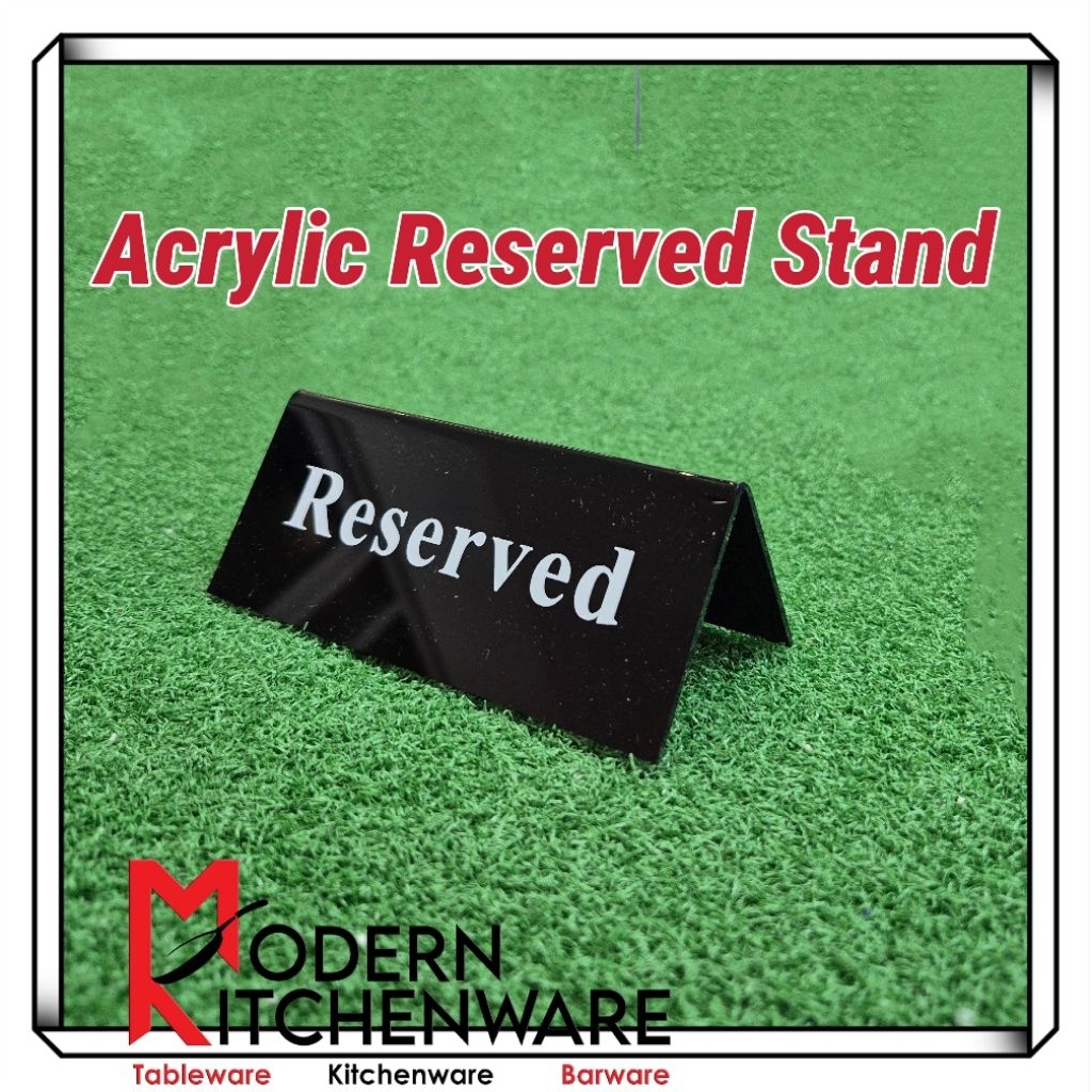 (MKitchenware)Acrylic Reserved Table Sign Booked Stand Reserve Seats ...