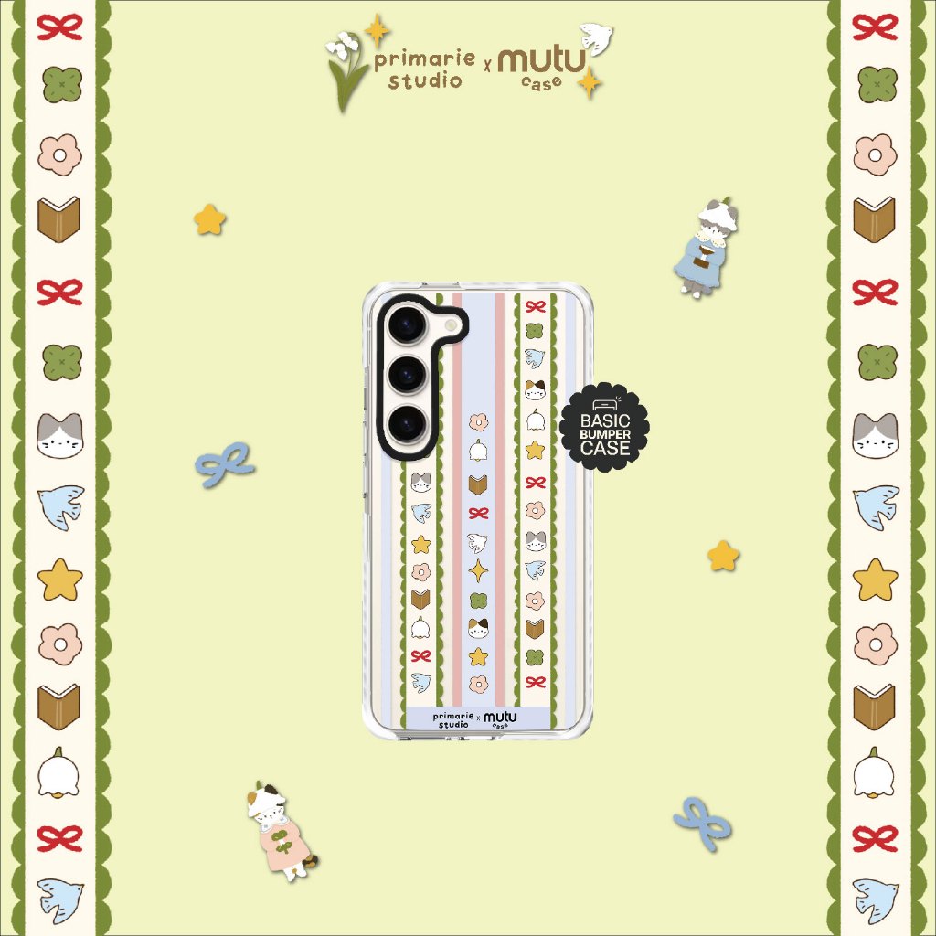 Lucky Cats Strap - Primarie Studio x Mutu Case (Powered by Basic Bumper) Compatible with SAMSUNG ...