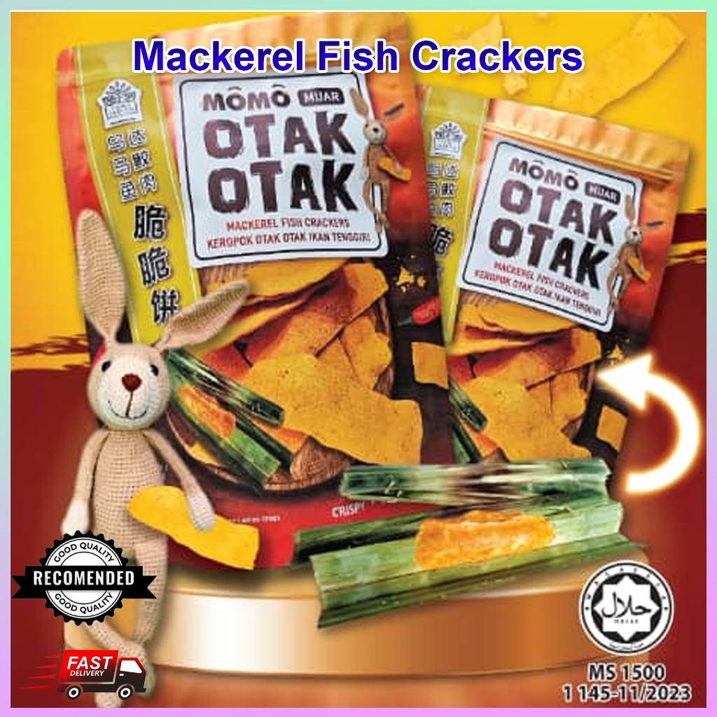 HALAL Muar Otak Otak Mackerel Fish Crackers Keropok Otak Ikan Tenggiri ...