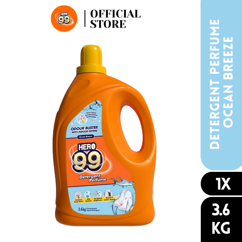HERO 99 DETERGENT INDOOR DRYING 3.6KG | LONG LASTING FRAGRANCE IN ONE ...
