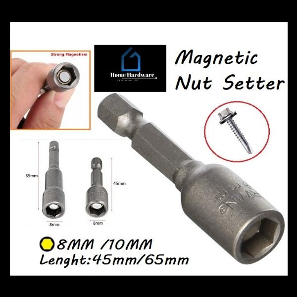 Marksman 8mm Magnetic Nut Setters (Length:65 or 45mm) Magnetic Bit ...