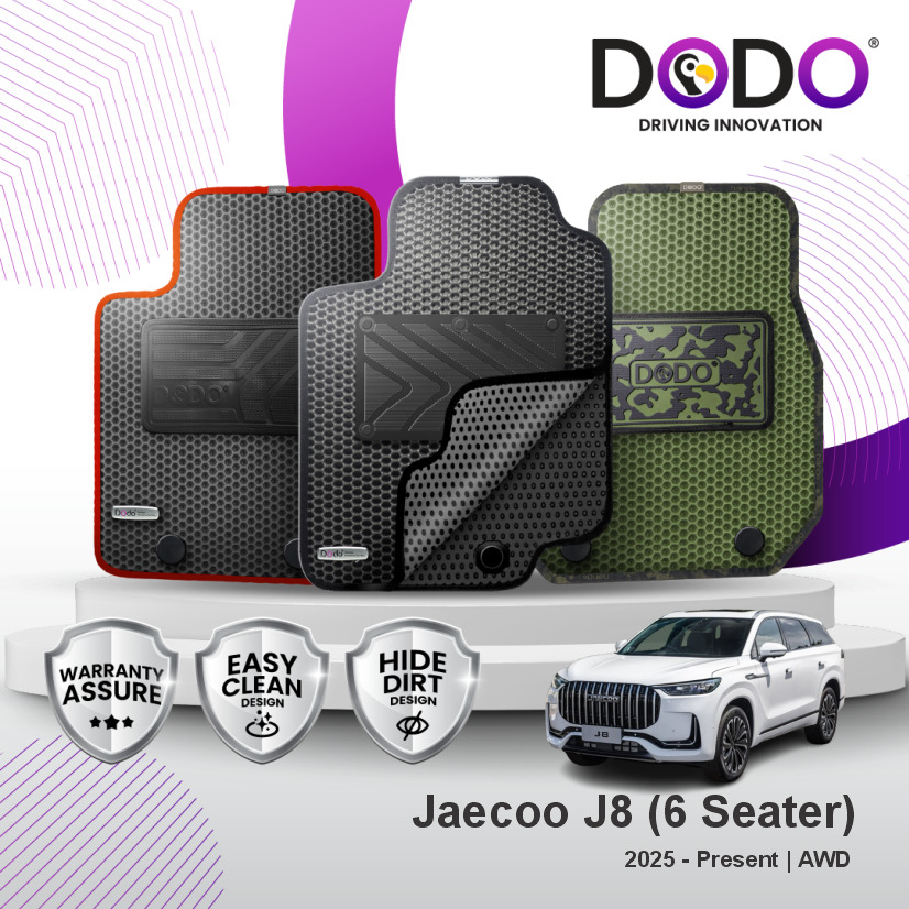 Dodo® Car Mat Jaecoo J8 AWD 6 Seater 2025 - Present MK1 | Shopee Malaysia