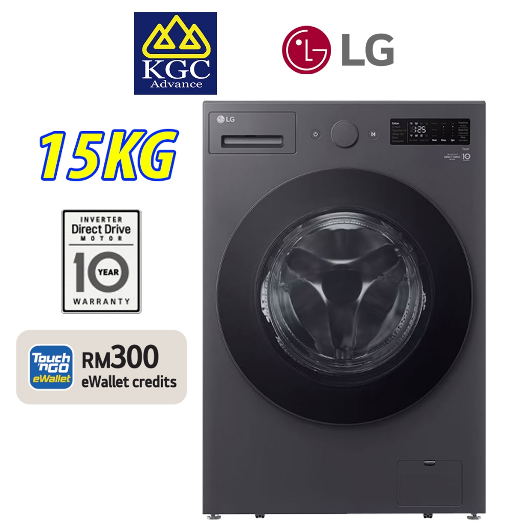 LG 15kg Slim Front Load Washer F2515SNTGE with AI Direct Drive™ and ...