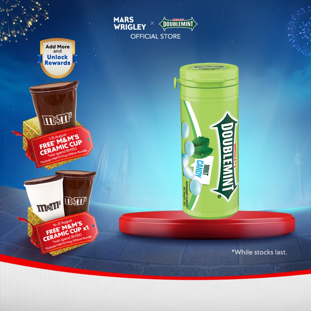 Doublemint Chewy Mints Peppermint Bottle 30g / Intense Freshness ...