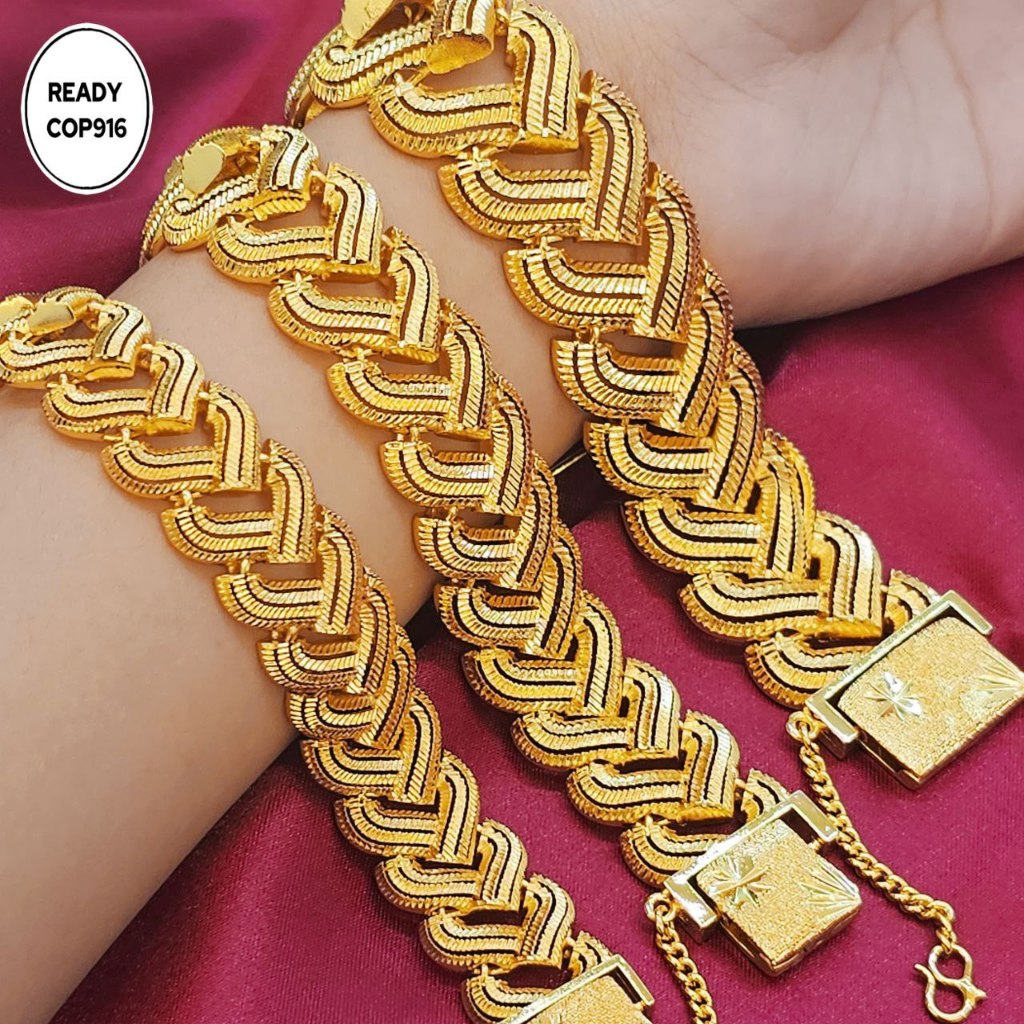 NEW Gelang Tangan Rapunzel Exclusive Emas saduran24k Emas Titanium Emas ...