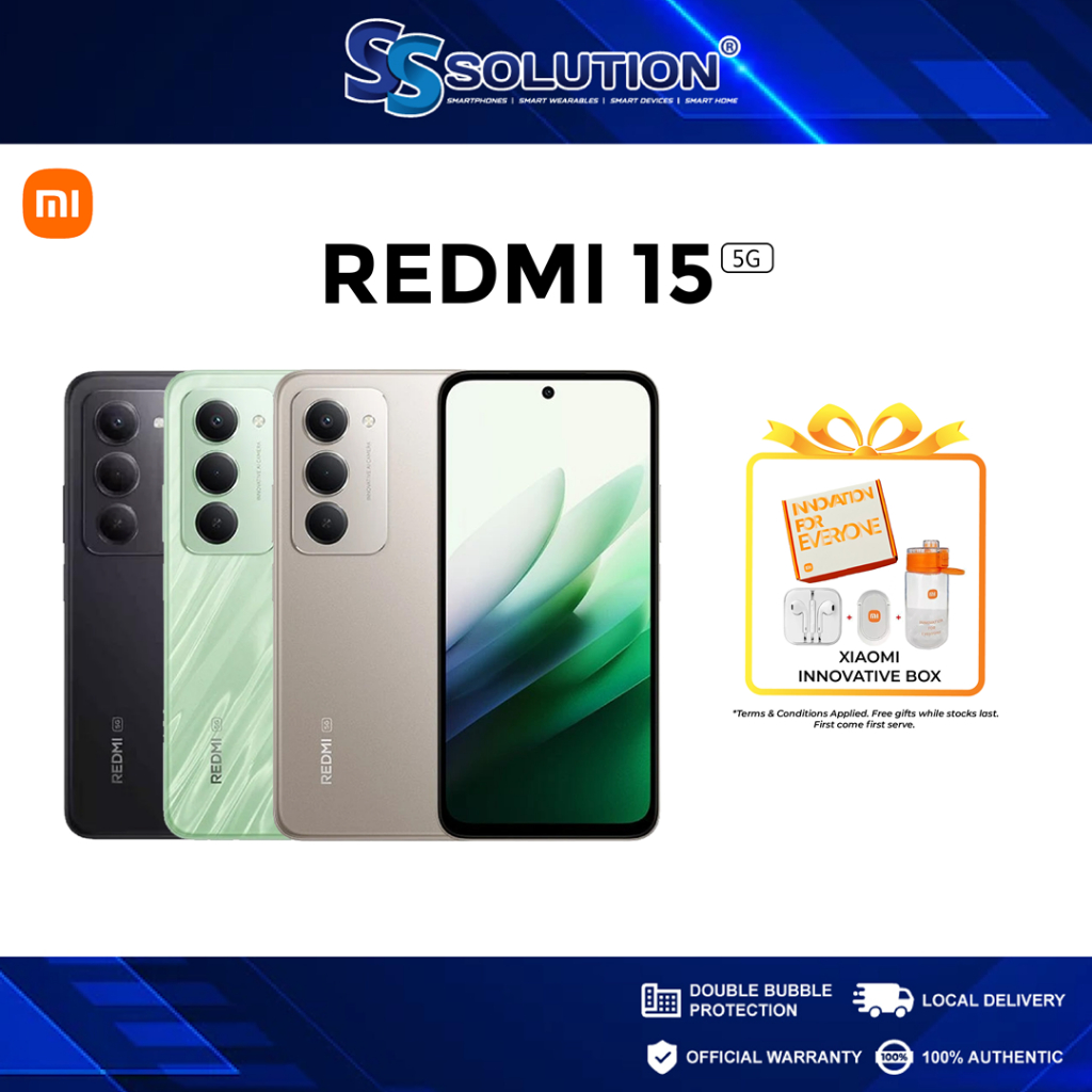 Xiaomi Redmi 15 5G l 6.9" FHD+ Display l 8+8GB Extended RAM + 256GB ROM ...