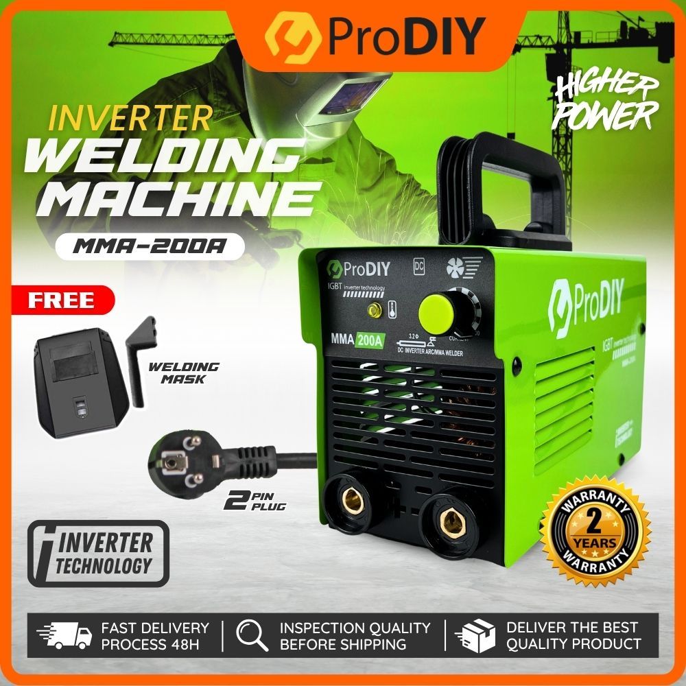 PRODIY MMA-200A Portable Inverter Welding Machine Mesin Welding Set ...