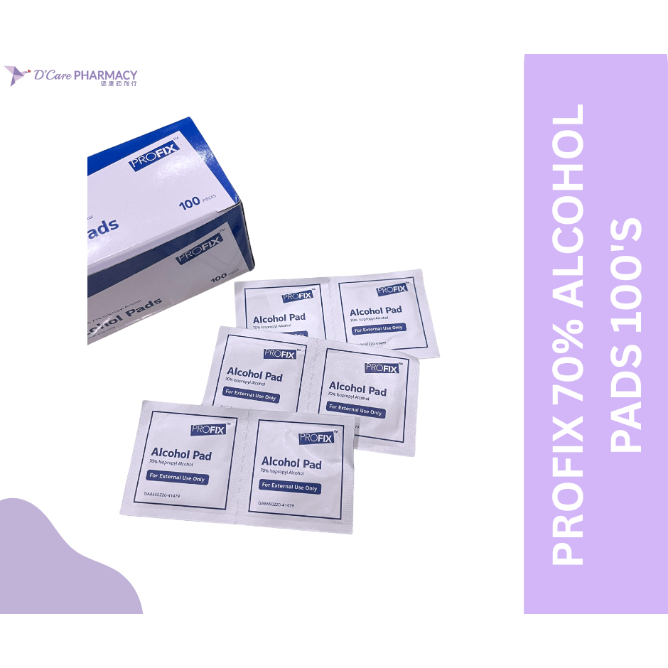 PROFIX 70% ALCOHOL PADS 100'S | Antiseptic Wipes for Skin & Surfaces ...