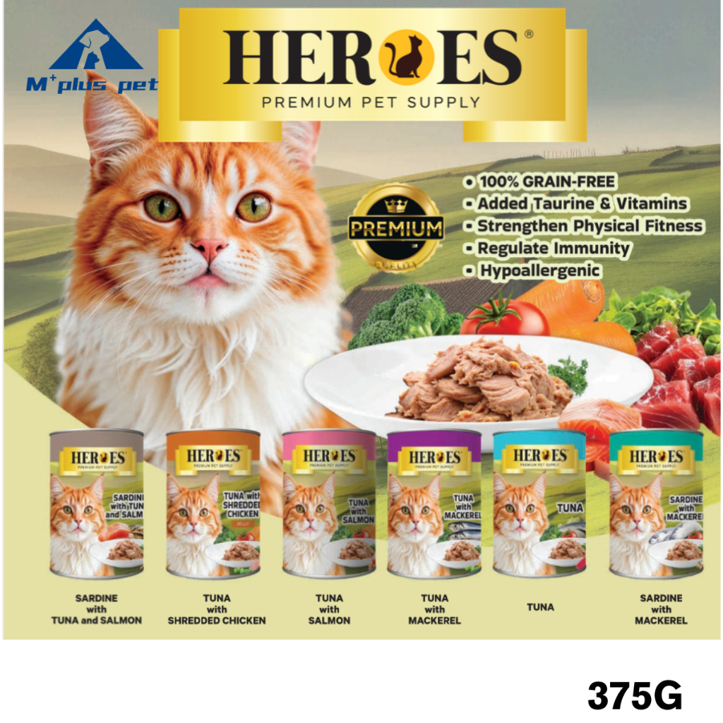 HEROES CAT CANNED 375G CAT FOOD/MAKANAN KUCING 37GG | Shopee Malaysia