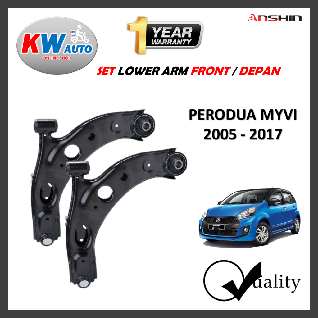 ANSHIN LOWER ARM SET PERODUA MYVI 2005 2017 PREMIUM QUALITY | Shopee ...