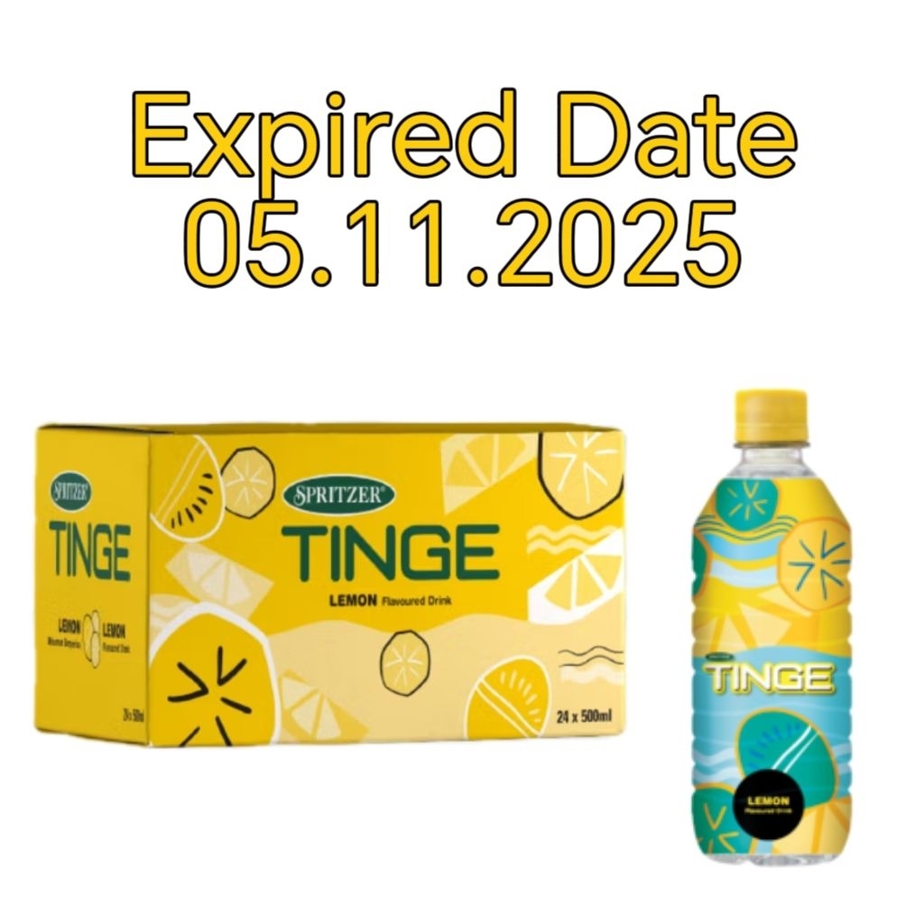 [TKM] Spritzer Tinge Flavoured Drink Lemon 24x500ml (Expired Date 05.11 ...