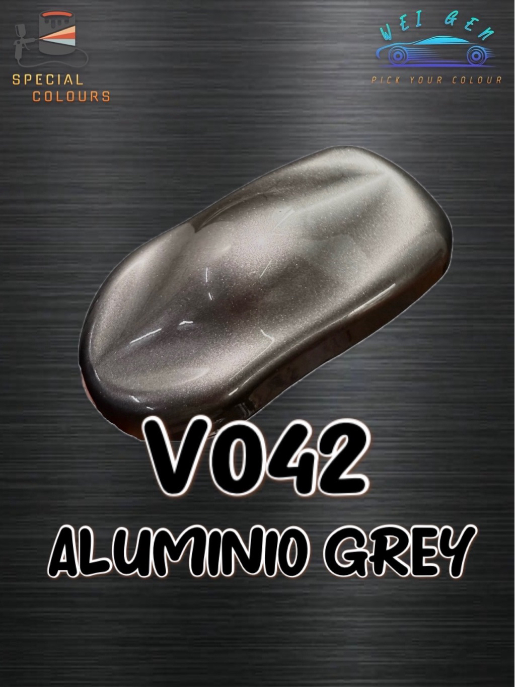V042 - ALUMINIO GREY ( 2K PAINT WITH HIGH TEMPERATURE ) | Shopee Malaysia