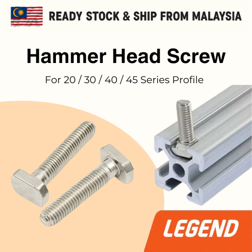 M5 M6 M8 Hammer Head Screw For Aluminium Profile 4040 / 4080 / 4545 ...