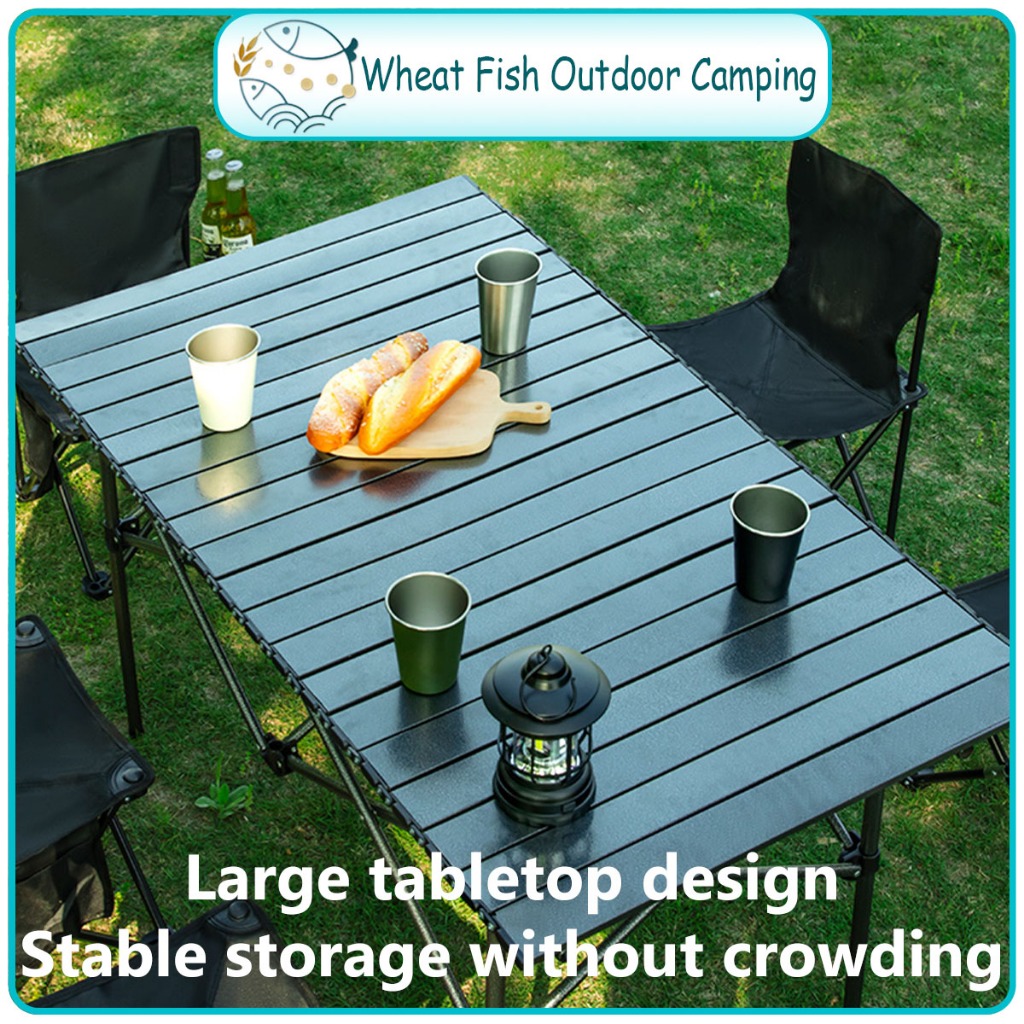 RNR Outdoor garden Picnic Table Foldable Camping Table Aluminum Hiking ...