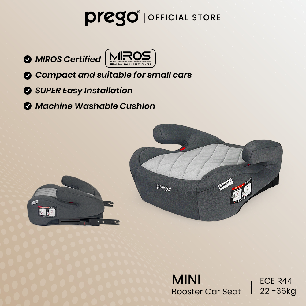 Prego Baby Mini Backless ISOFIX Booster Car Seat (22-36kg) | Shopee ...