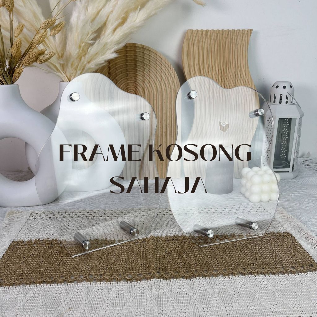 DIY FRAME ACRYLIC KOSONG TANPA BUNGA & KERTAS DRIED FLOWER : FRAME IJAB ...