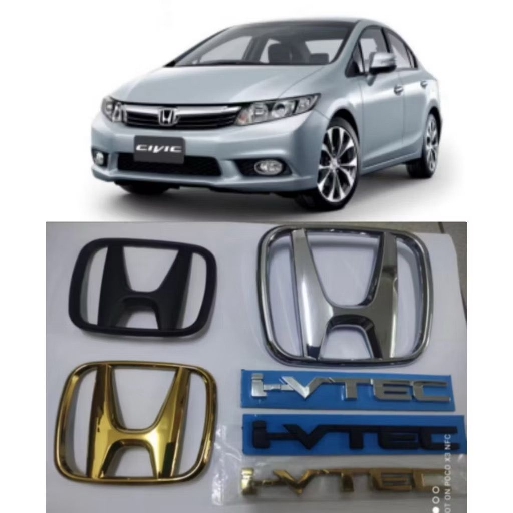 Honda Civic FB 2012-2015 Front And Rear Logo Emblem Full Set Logo ...